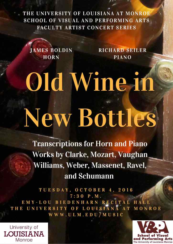Upcoming Recital: Transcriptions for Horn and Piano – James Boldin's ...